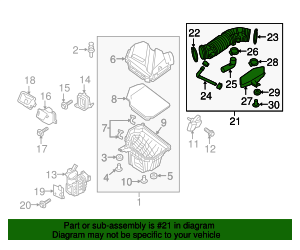 2015-2018 Hyundai Air Inlet 28130-B1200 | OEM Parts Online