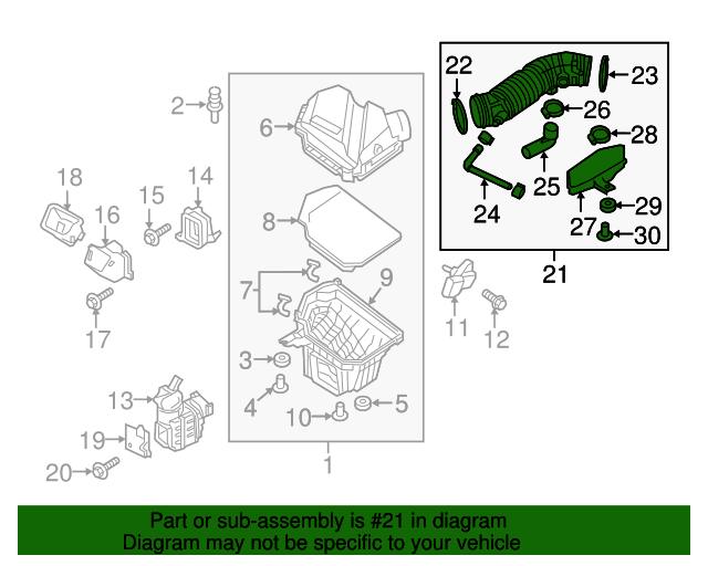 2015-2018 Hyundai Air Inlet 28130-B1200 | OEM Parts Online