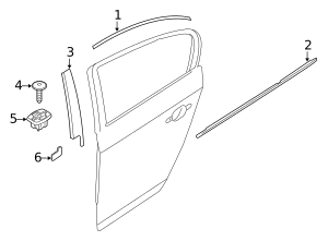 51-35-7-407-410 - Finisher window frame top RR door 2019 BMW ...
