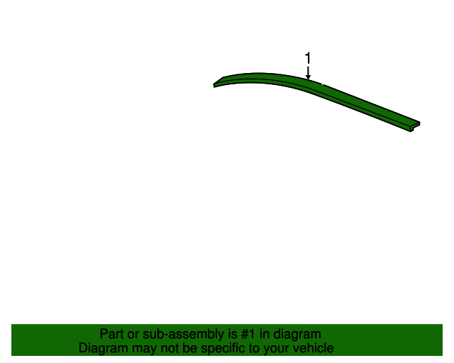 2015-2020 GM Black Passenger Side Roof Panel Joint Finish Molding ...