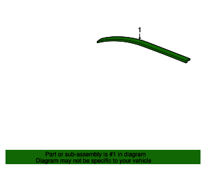 2015-2020 GM Black Passenger Side Roof Panel Joint Finish Molding ...