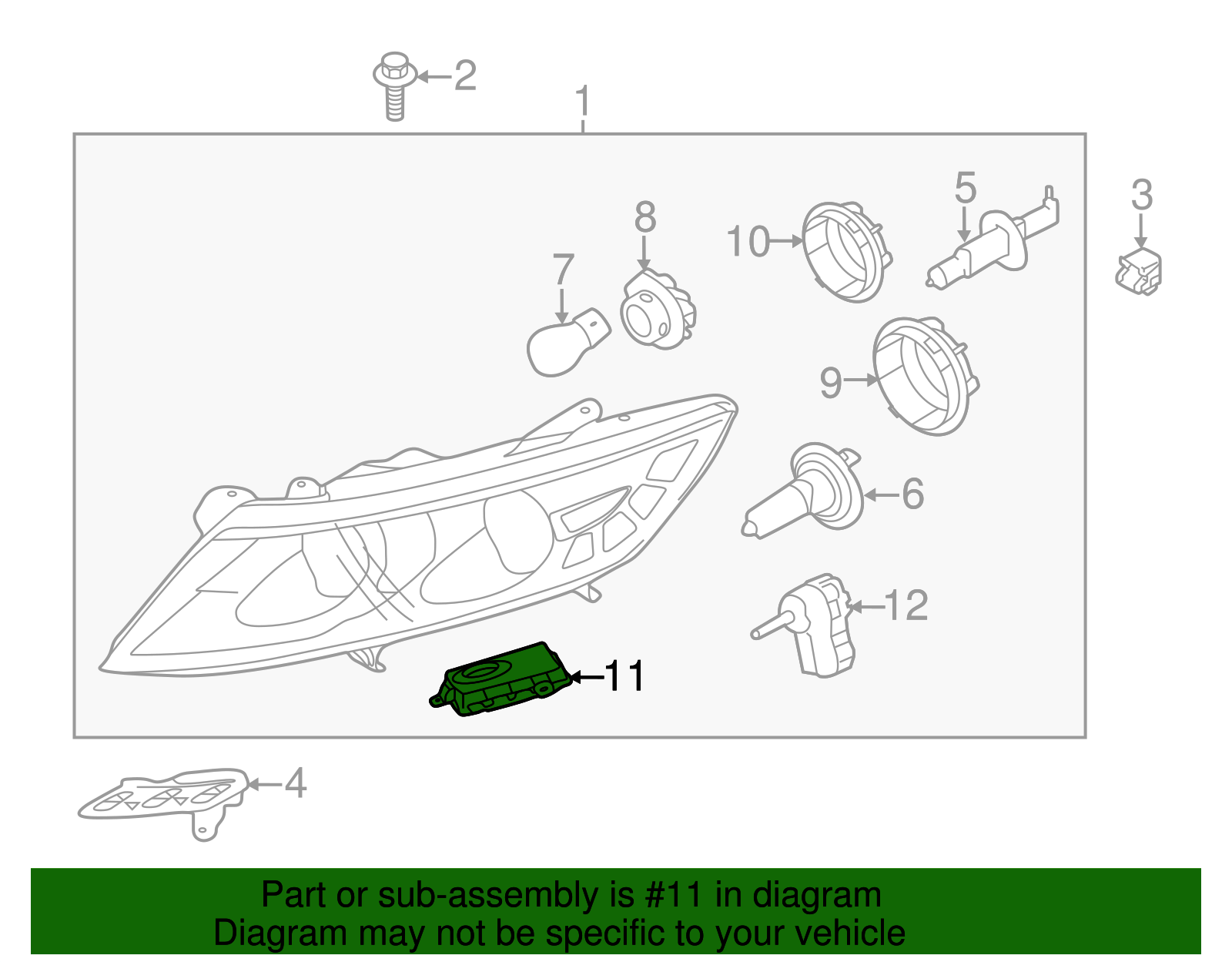 92190-2P000 - High Intensity Discharge (Hid) Lighting Ballast 2014-2016 ...