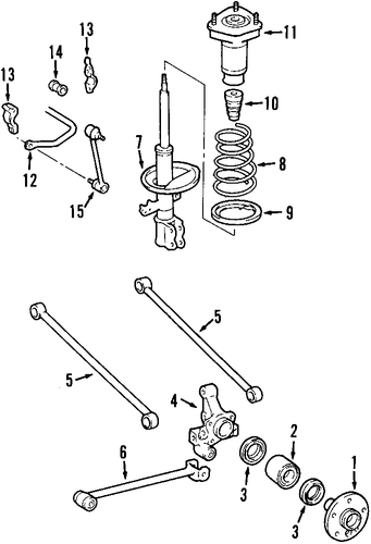 REAR SUSPENSION for 2001 Lexus RX300