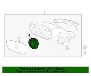 2017-2020 Hyundai Door Mirror Drive Motor 87612-C2000 | AutoNationParts.com