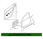 2004-2022 Nissan Surround Weather-Strip Clip 80850-CA003 | TascaParts.com