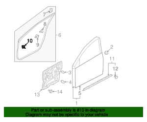 80850-CA003 - Surround Weather-Strip Clip 2004-2022 Nissan | Nissan ...