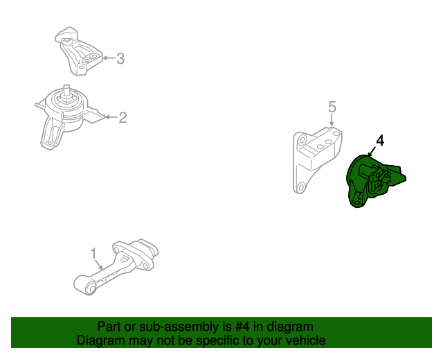 2014-2015 Kia Sorento Trans Mount 21830-2P900 | TascaParts.com