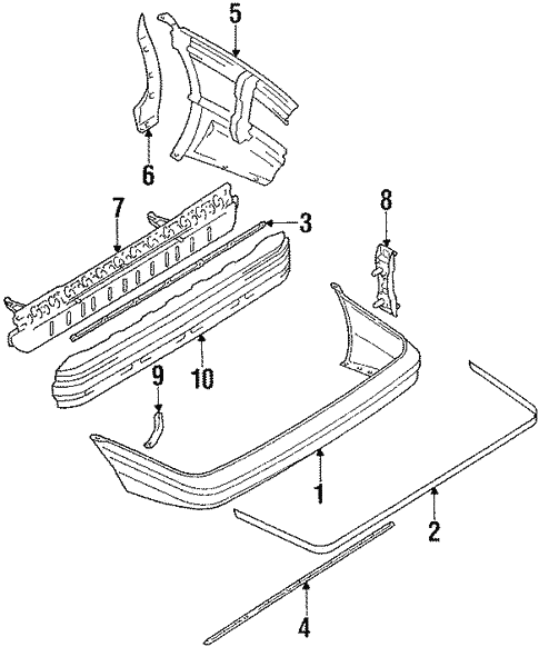 Bumper Assembly - Rear for 1989 Toyota Corolla | North Park Toyota Parts