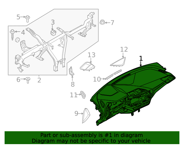 Genuine BMW 51-45-6-962-641 | Instrument Panel | FREE Shipping on Most ...
