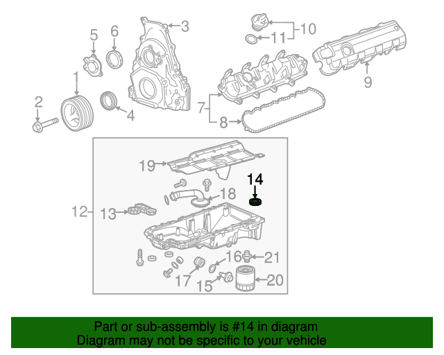 12621086 - Oil Pan Port Seal 2014-2023 GM | GMPartsNow