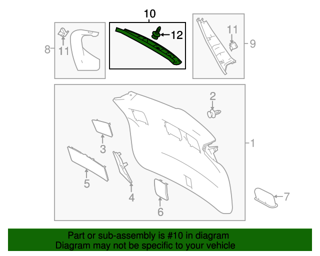 2013-2018 Toyota RAV4 Glass Trim 67939-0R030-C0 | Toyota Parts Center