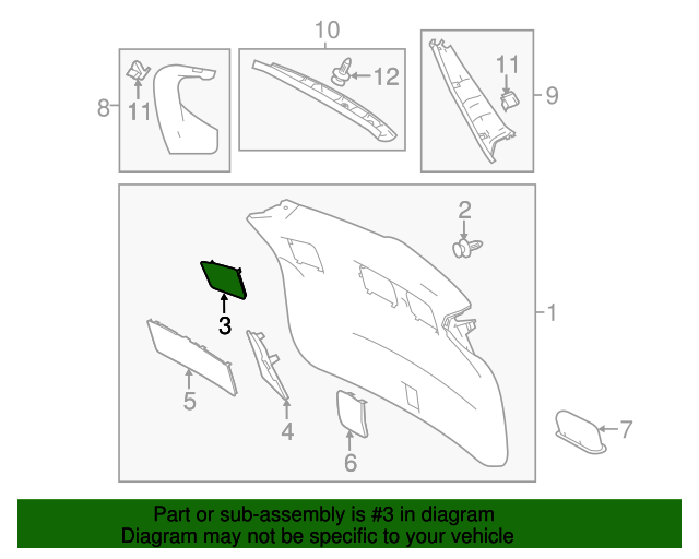 67847-0R040-C0 - Access Cover - 2013-2018 Toyota RAV4 | OEM Genuine ...