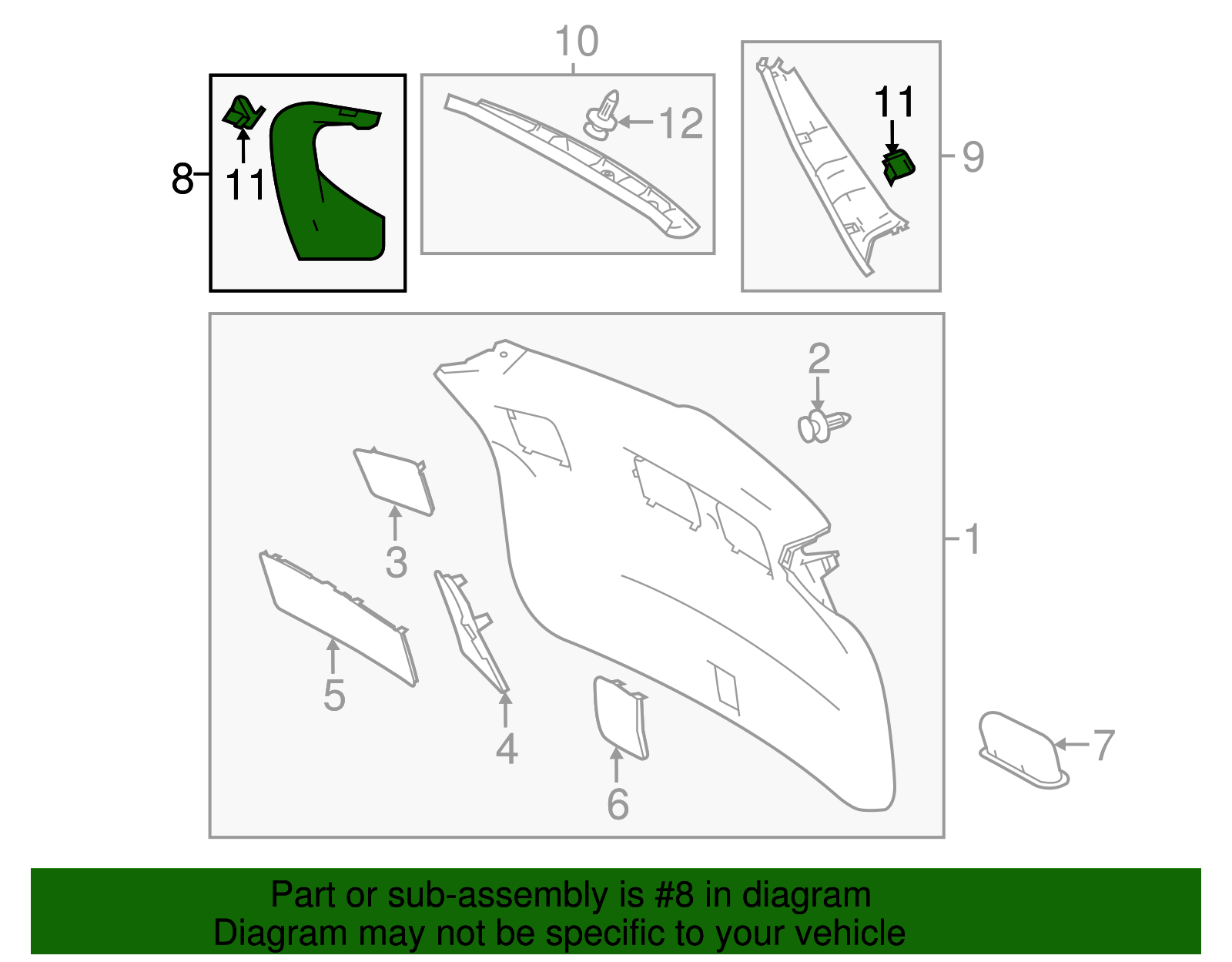 2013-2018 Toyota RAV4 Glass Trim 67937-0R030-C0 | Ourisman Toyota Parts