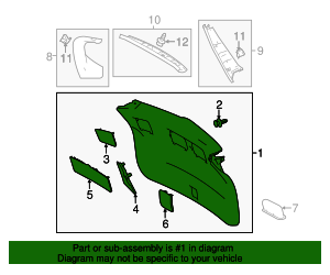 2013-2018 Toyota RAV4 Lift Gate Trim 67750-0R041-C0 | Toyota Parts Center