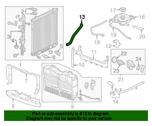 2015-2022 GM Radiator Outlet Hose 84463186 GM | GMPartsDirect.com