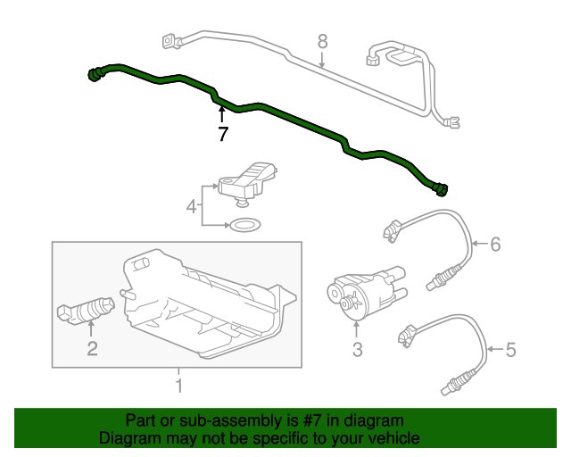 2021-2023 Buick Enclave Vapor Canister Air Inlet Hose 84983917 ...
