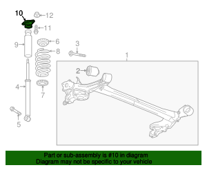 2016-2022 Chevrolet Spark Rear Shock Absorber Mount 42344956 GM ...