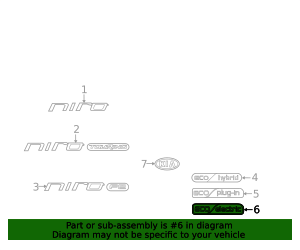 86312-Q4000 - Nameplate 2019-2021 Kia Niro EV | Kia.Parts Store