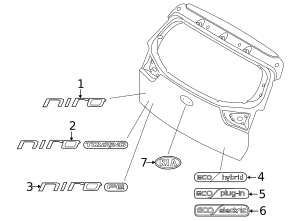 86312-Q4000 - Nameplate 2019-2021 Kia Niro EV | Kia.Parts Store