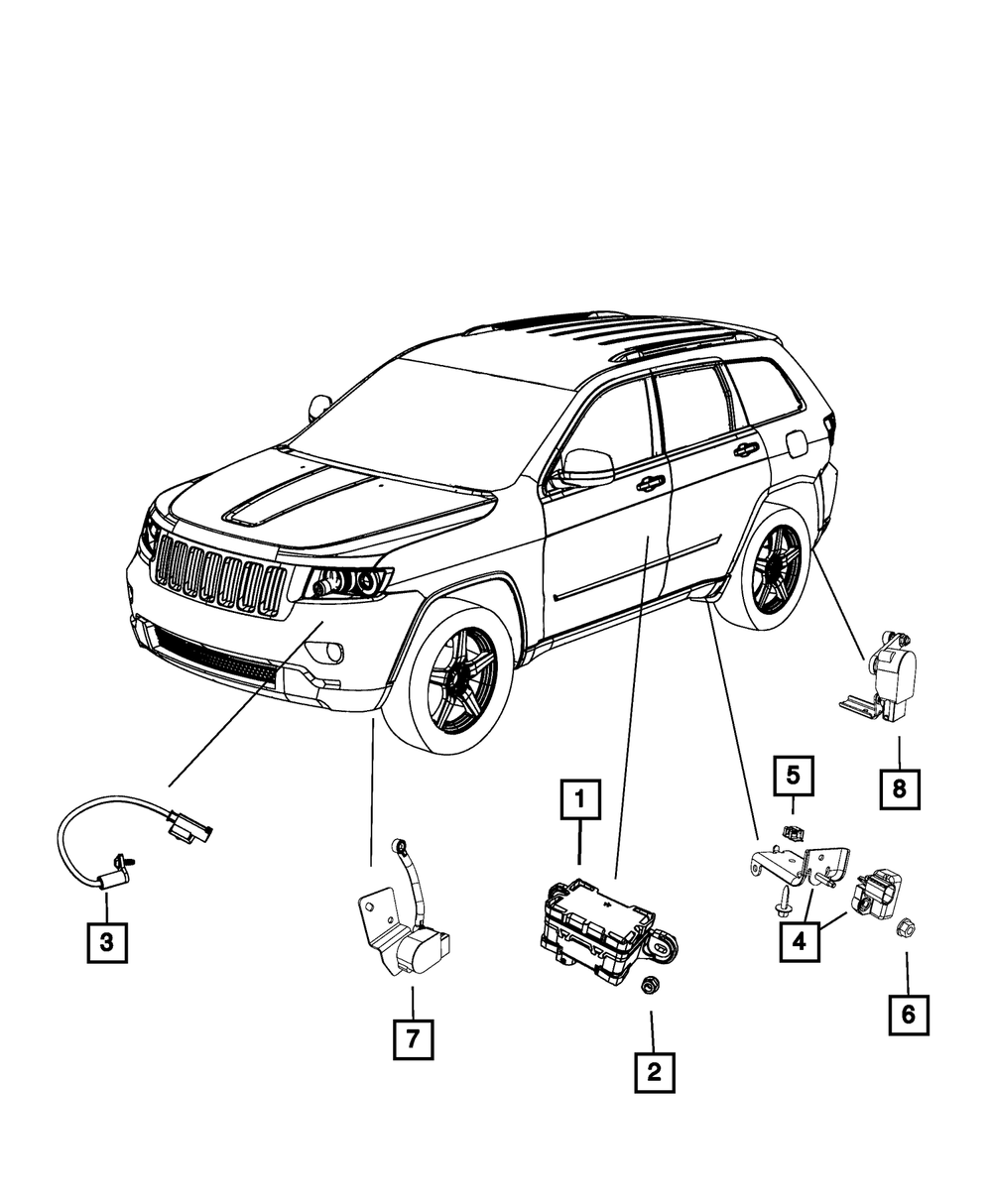 2011-2015 Jeep Grand Cherokee Ride Height Sensor, Left Front 68164093AB ...