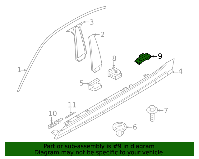 Genuine BMW 51-77-7-461-385 | Rocker Molding Retainer Clip | FREE Shipping on Most Orders $499 ...
