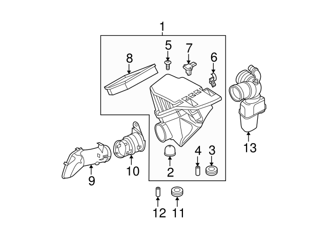 BMW OEM Air Cleaner Assembly Grommet Part# 13-71-1-702-508 | OEM ...