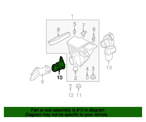 2004-2010 BMW Intake duct 13-71-7-521-016 | AutoNationParts.com