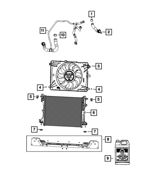 Radiator and Related Parts; Charge Air Cooler for 2023 Jeep Compass ...