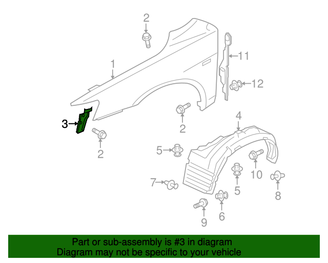 5220C649 - Front Bracket - 2008-2017 Mitsubishi Lancer | Lasco Auto Parts