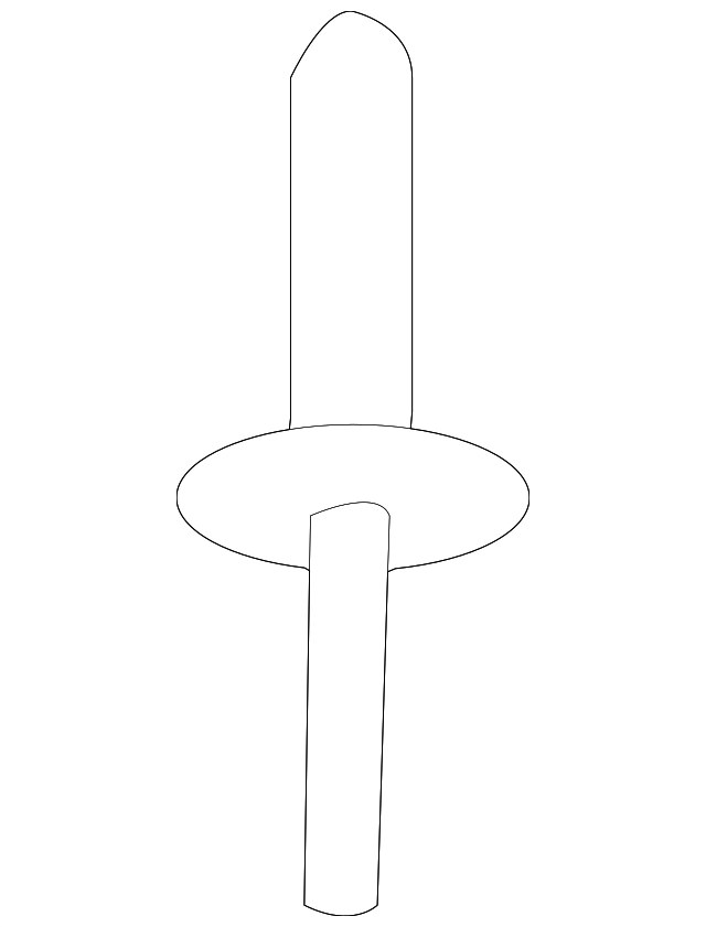 2006-2009 Mitsubishi Raider Fender Liner Rivet 06500911 | Mitsubishi ...