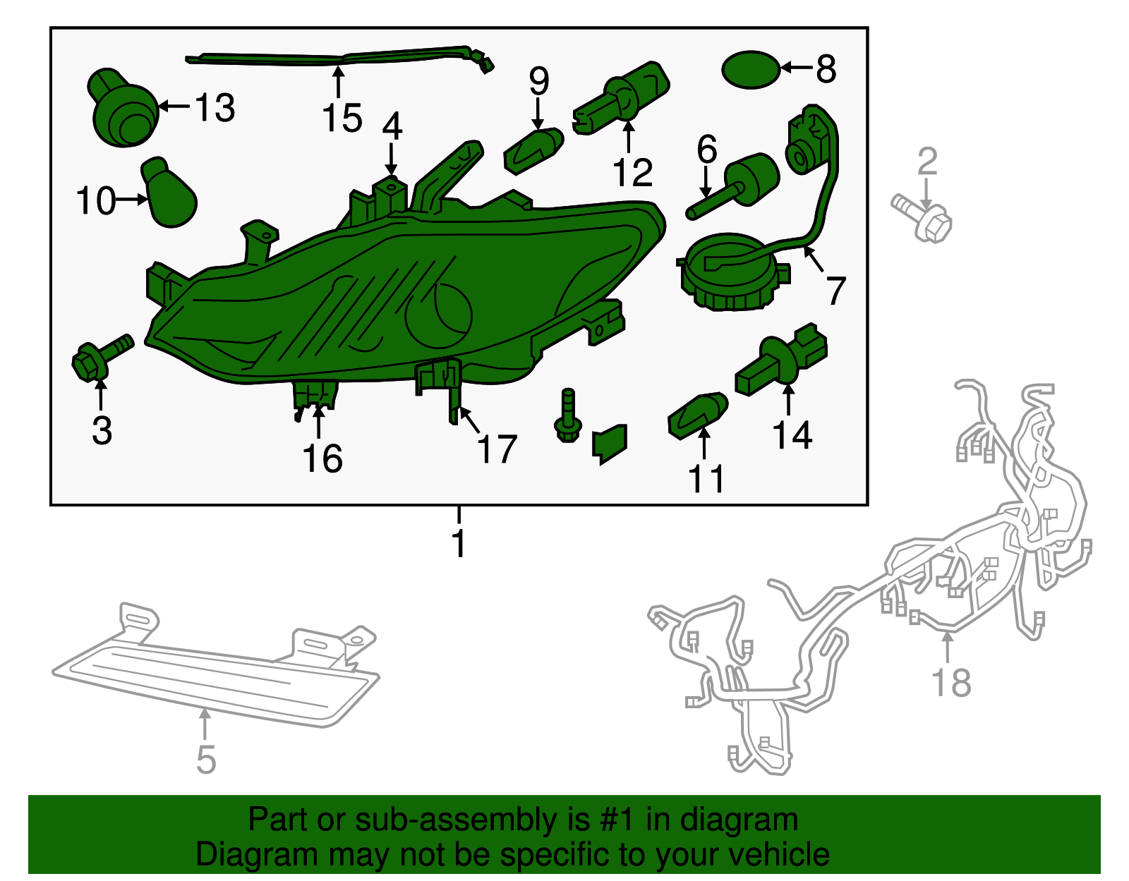 26010-1AA5E - Headlamp Assembly 2009-2010 Nissan Murano | Nissan Parts ...