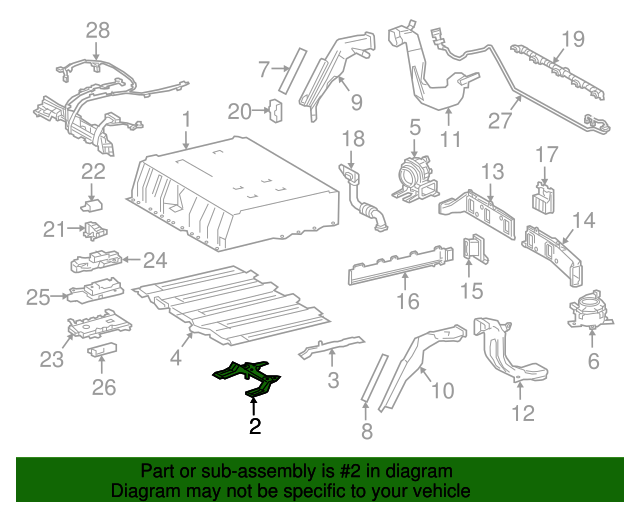 G92C7-47030 - Drive Motor Battery Pack Bracket - 2017-2022 Toyota Prius ...
