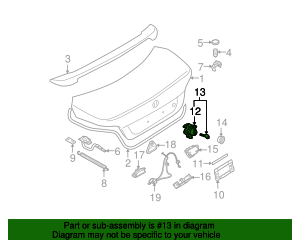 51-24-7-201-533 - Catch with key 2004-2010 BMW | AutoNation Parts