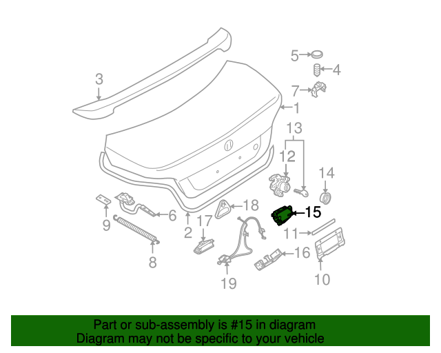 Genuine BMW 51-24-7-840-617 | Trunk Lid Lock, with Micro Switch | FREE ...