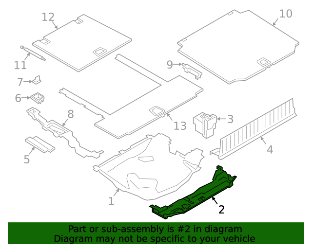 51477438261 - 2019-2023 BMW X5 Storage Tray (51-47-7-438-261) | BMW of ...