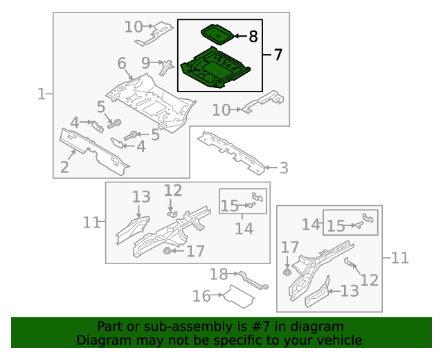 2020-2023 Ford Escape Spare Tire Compartment lx6z7847122b | TascaParts.com