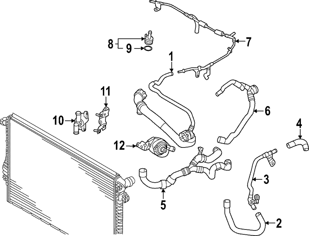 2018-2024 Volkswagen Engine Coolant Hose 5Q0-121-058-AD | Retail ...