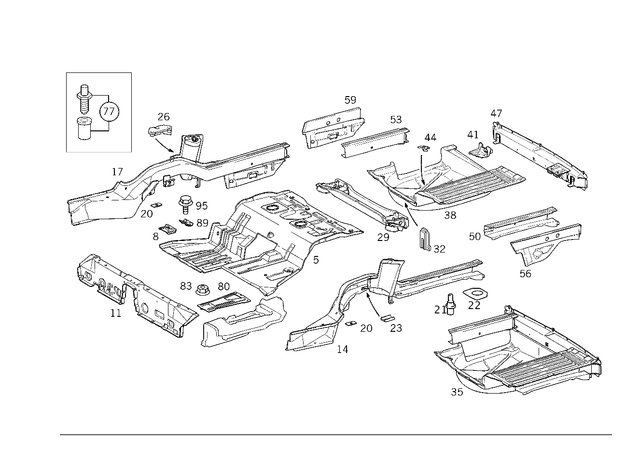 1994-2002 Mercedes-Benz Cross-Member 210-610-02-16 | MB OEM Parts