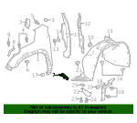 2017-2019 GMC Acadia Front Passenger Side Fender Front Lower ...