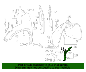 84252174 - Driver Side Front Compartment Splash Shield 2017-2024 GM ...
