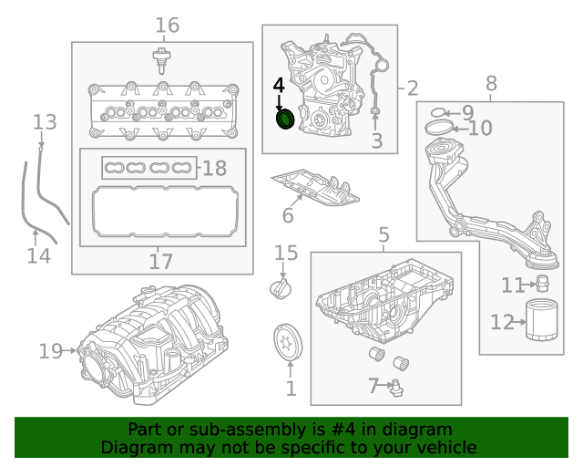 2016-2024 Mopar Rear Main Seal Retainer 68245707AD | Mopar Parts Canada