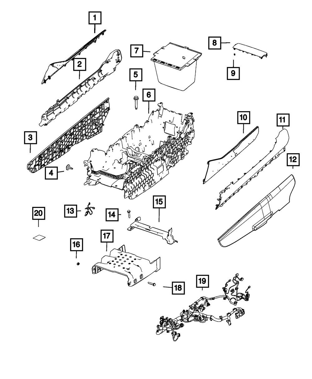 2023 Jeep Console Wiring 68576409AA | Mopar eStore
