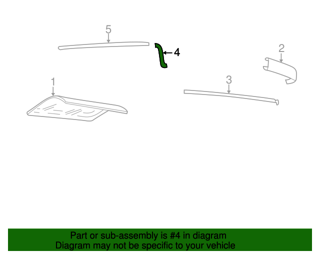 1999-2004 Land Rover Discovery Drip Molding DBC101410 | JaguarParts.com