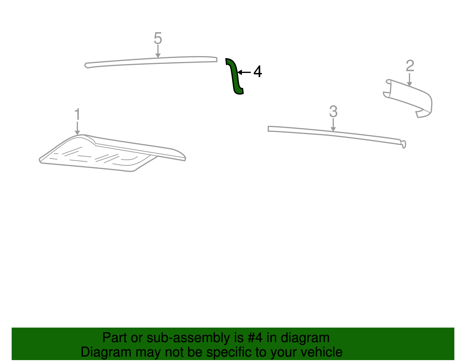 1999-2004 Land Rover Discovery Drip Molding DBC101410 | OEM Parts Online