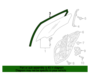 2016-2019 Hyundai Sonata Run Channel 83530-C1000 | OEM Parts Online