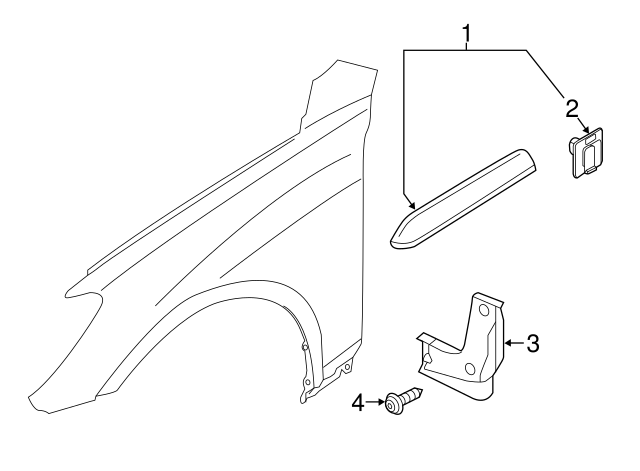 2015-2020 Hyundai Fender Molding 87731-B1000 | AutoNationParts.com