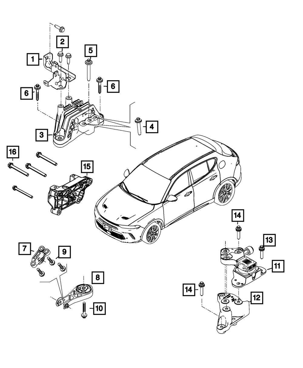 2017-2025 Mopar Engine Mount Bracket 68253048AB | Mopar.com National eStore