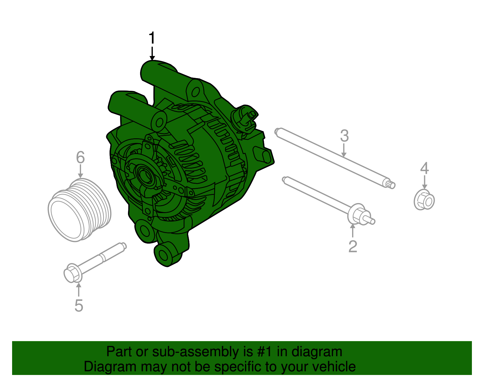 OEM Ford Alternator For 2013-2020 Ford Fusion - Part No. G2GZ-10346-A ...