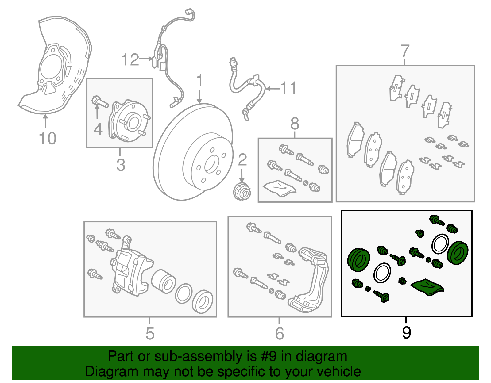 2018-2024 Toyota Caliper Seal Kit 04478-33160 | Retail Performance Auto ...