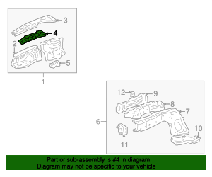 53717-02010 - Upper Reinforced - 1993-2002 Toyota Corolla | OEM Genuine ...